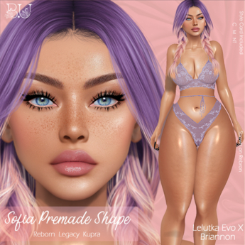 Second Life Marketplace - {B.U} Sofia Shape (Lel Briannon Evo X)